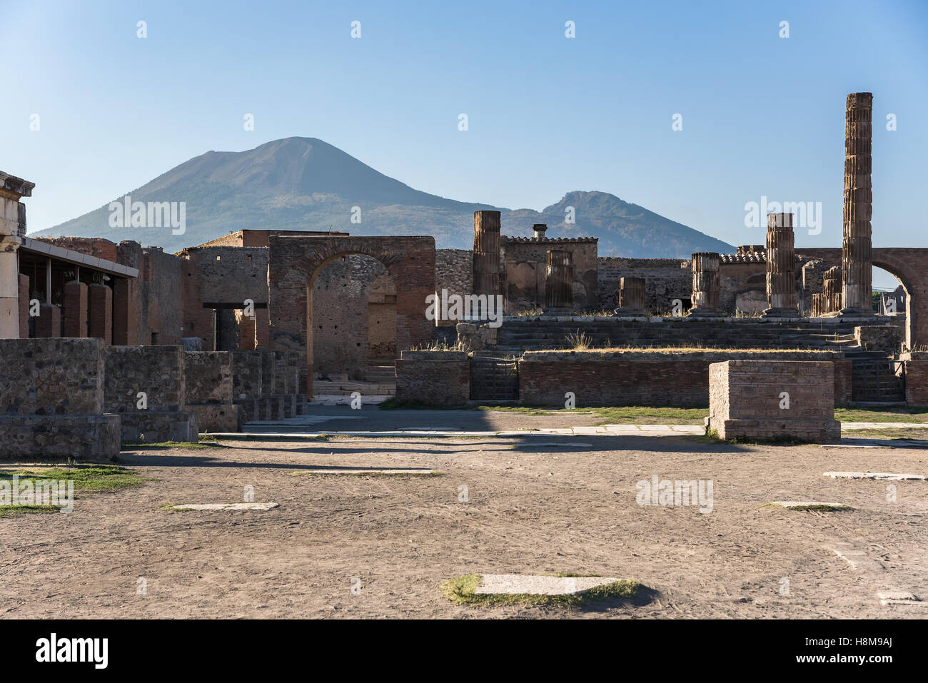 Ruinen von Pompeji, die alte Römerstadt bei einer katastrophalen ...