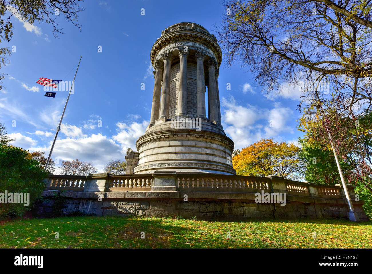 Die Soldiers and Sailors' Denkmal Memorial im Riverside Park in der ...