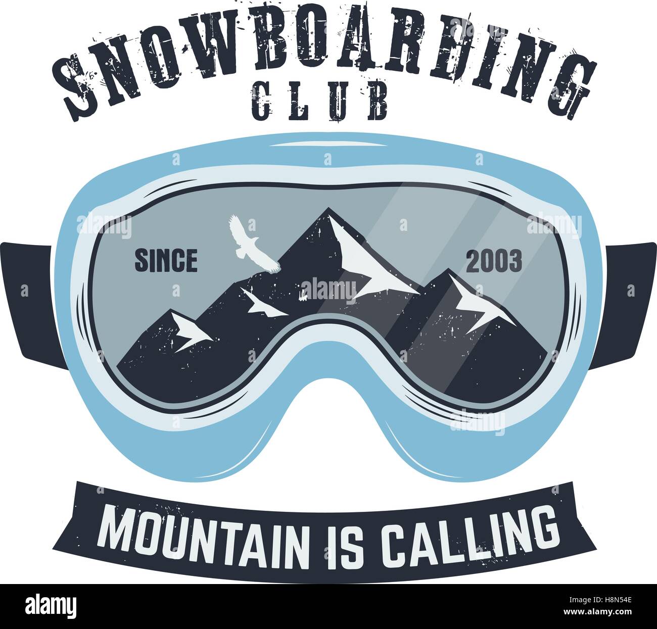 Snowboard Brille Logo und Etikett Vorlage. Winter-Snowboard-Sport-Lager ...