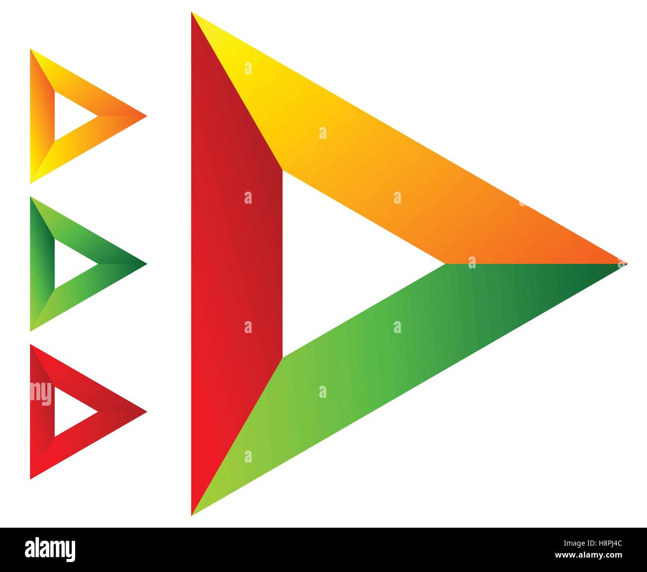 Die Play-Taste / generische Pfeil, Zeiger, Cursor-Symbol oder Logo ...