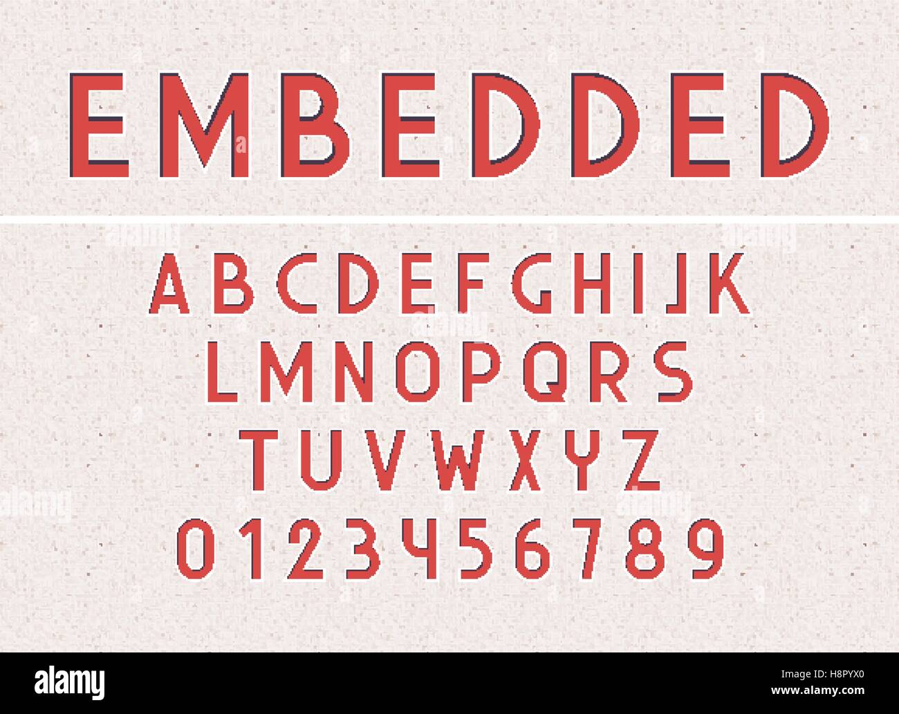 Schriftart und Abc Buchstaben drucken Typografie Vektor Illustration ...