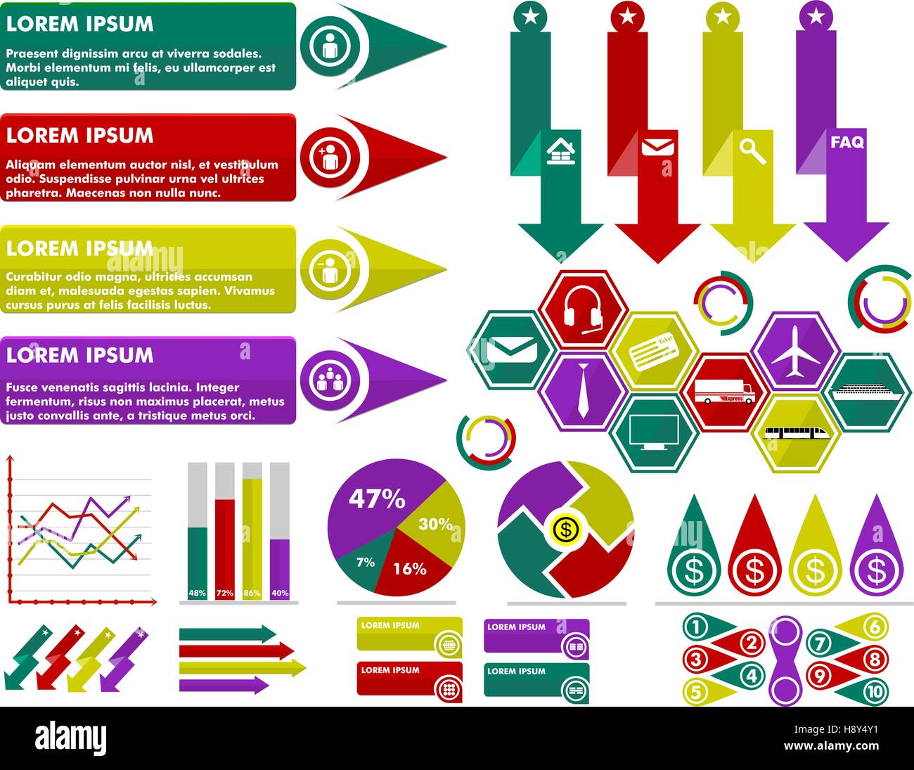 Infografik symbole Stock-Vektorgrafiken kaufen - Alamy