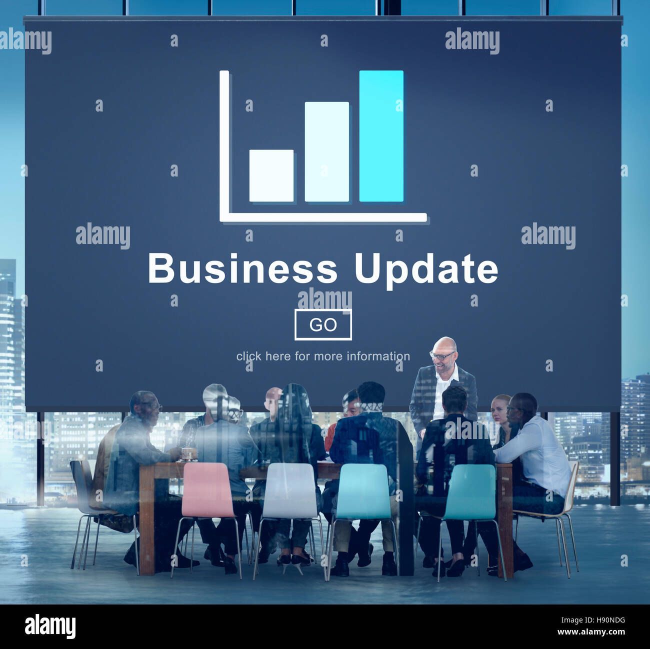 Update Graph Chart Grafiken Geschäftskonzept Stockfotografie - Alamy