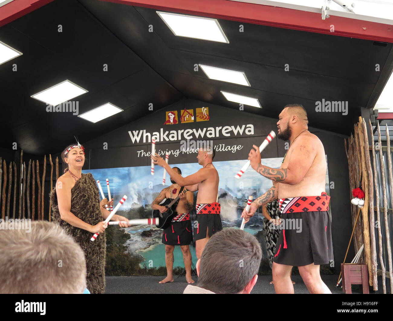 Whakarewarewa Maori Village bei Rotorua, Nordinsel, Neuseeland ...
