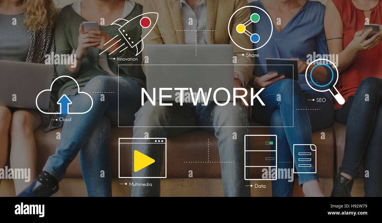 Digitaltechnik Symbole Grafikkonzept Stockfotografie - Alamy