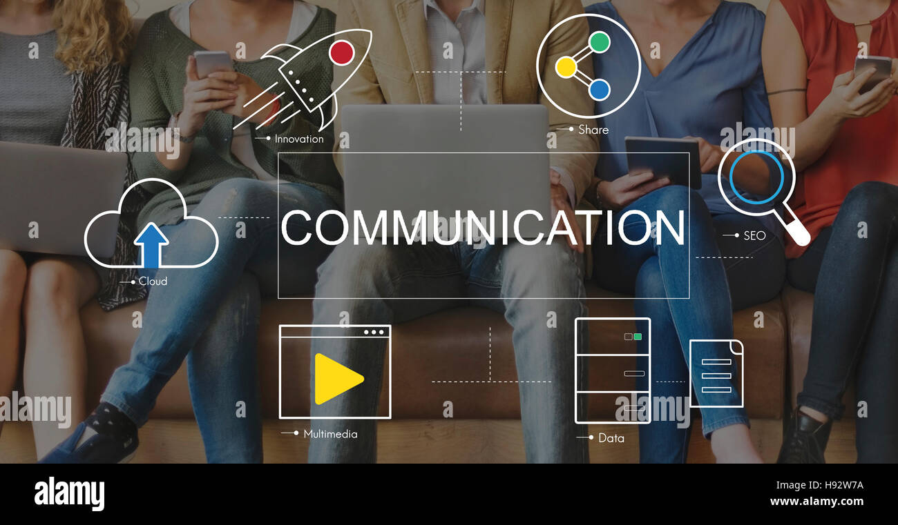 Digitaltechnik Symbole Grafikkonzept Stockfotografie - Alamy
