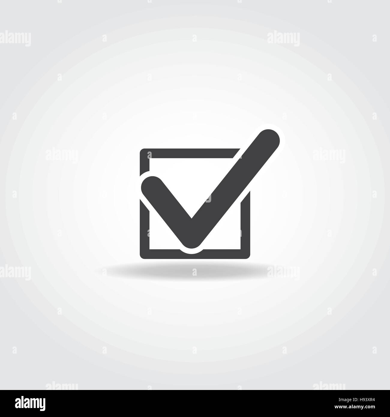 Checkbox ja Symbol. Häkchen im Quadrat Stock-Vektorgrafik - Alamy