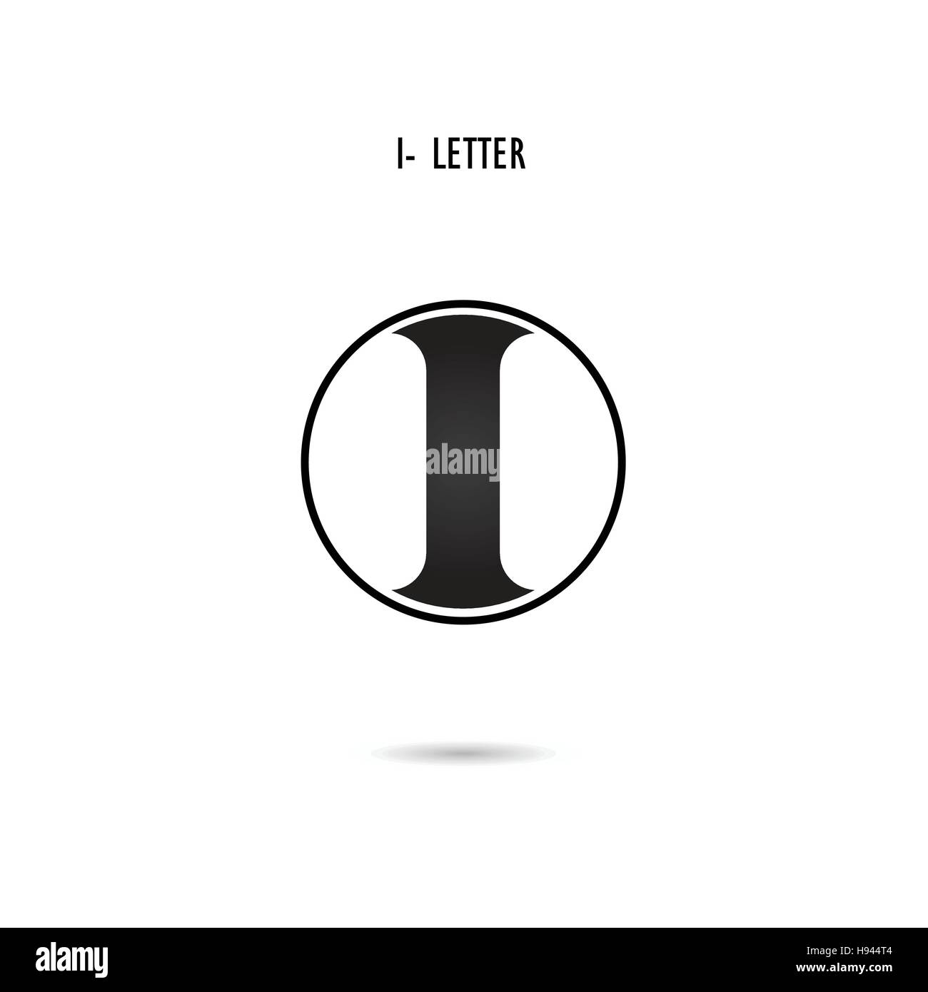 Kreative ich Brief Symbol abstrakte Logo-Design. Alphabet-Symbol ...
