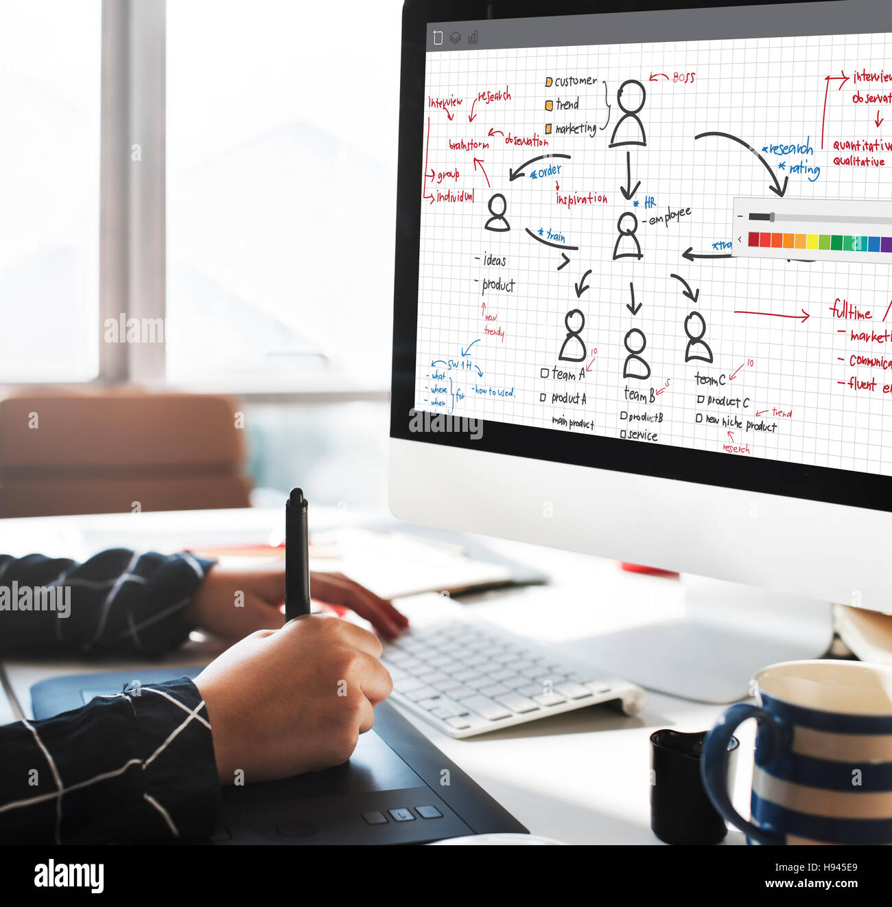 Organisation Chart Planung Managementkonzept Stockfotografie - Alamy