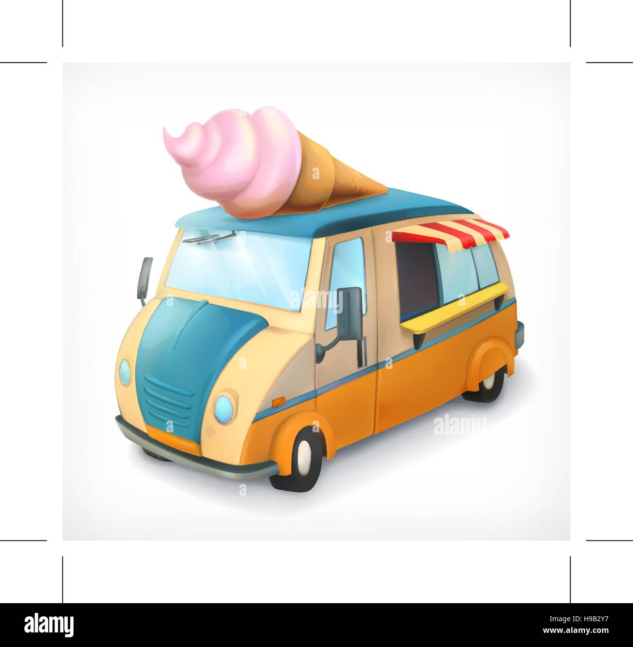 Eiswagen, Vektor icon Stock-Vektorgrafik - Alamy
