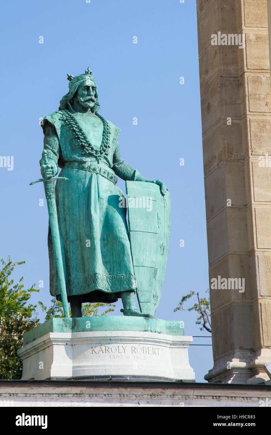 Statue von Charles I, auch bekannt als Charles Robert (1288-1342 ...