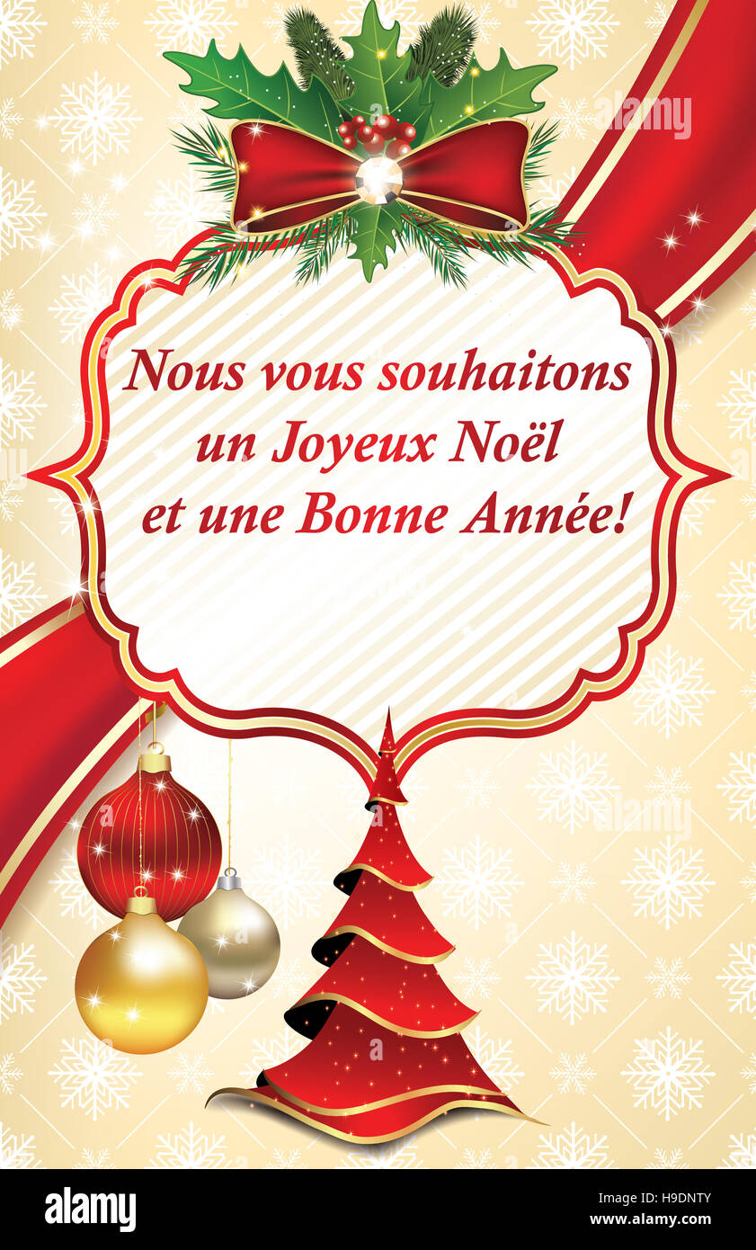 Nous Vous Souhaitons Un Joyeux Noël Et Une Bonne Année Carte De Voeux