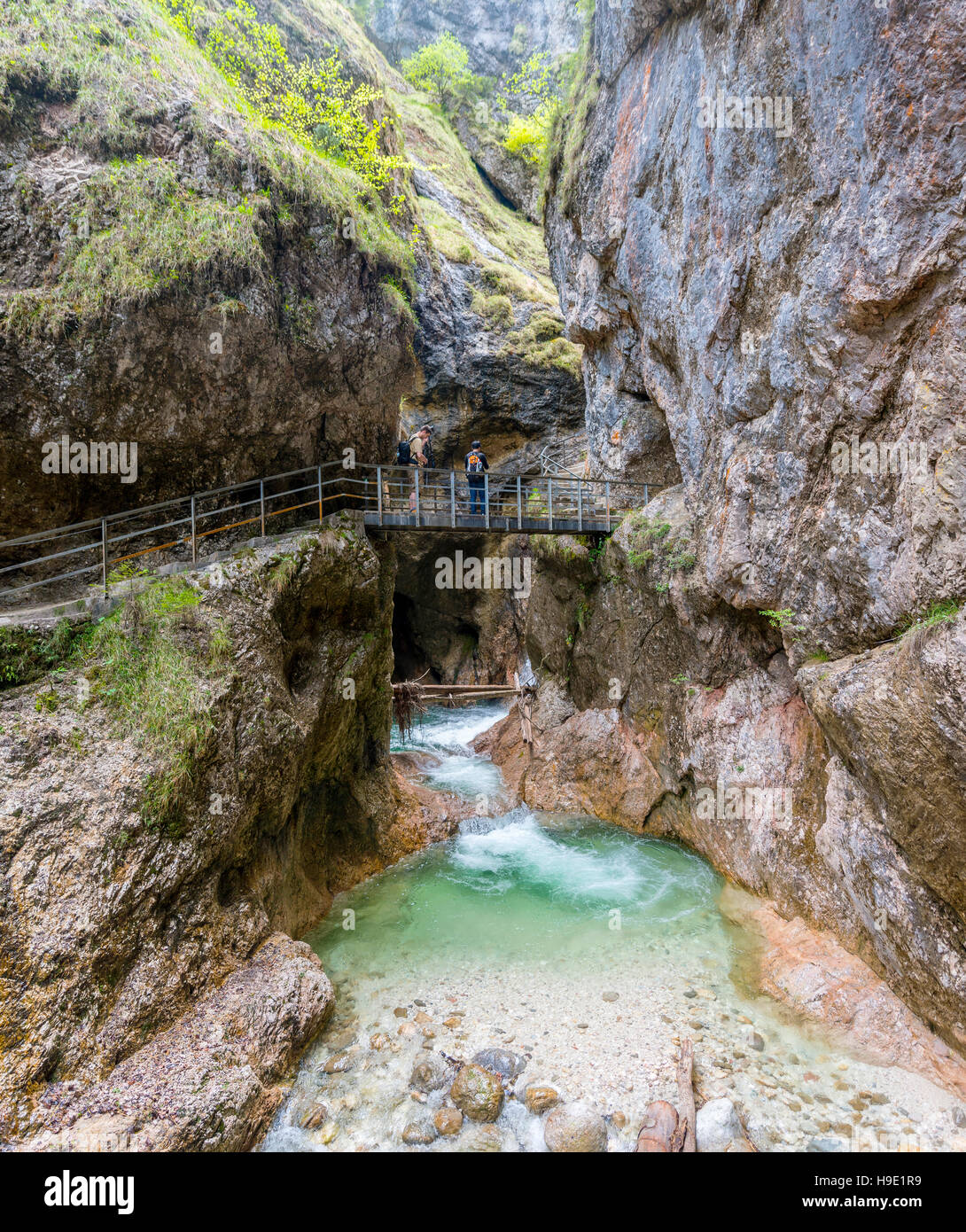 Almbachklamm Almbach Berchtesgaden Gorge Germany Stockfotos ...