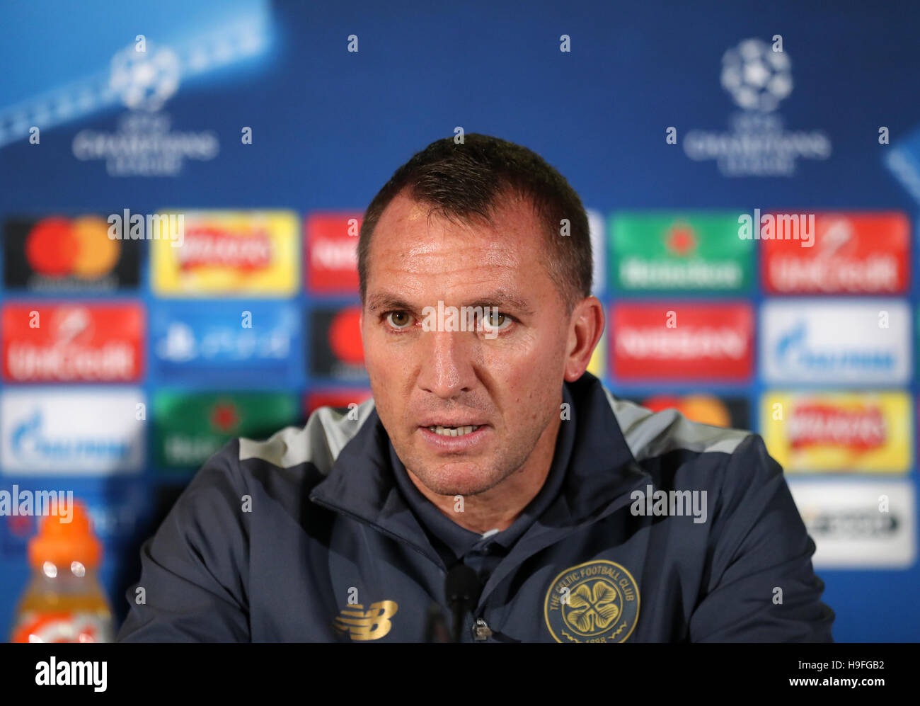 Keltische Manager Brendan Rodgers während einer Pressekonferenz vor der ...