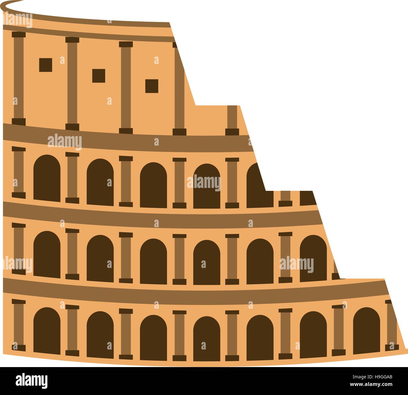 Roms Kolosseum Wahrzeichen Symbol Vektor Illustration-design Stock ...