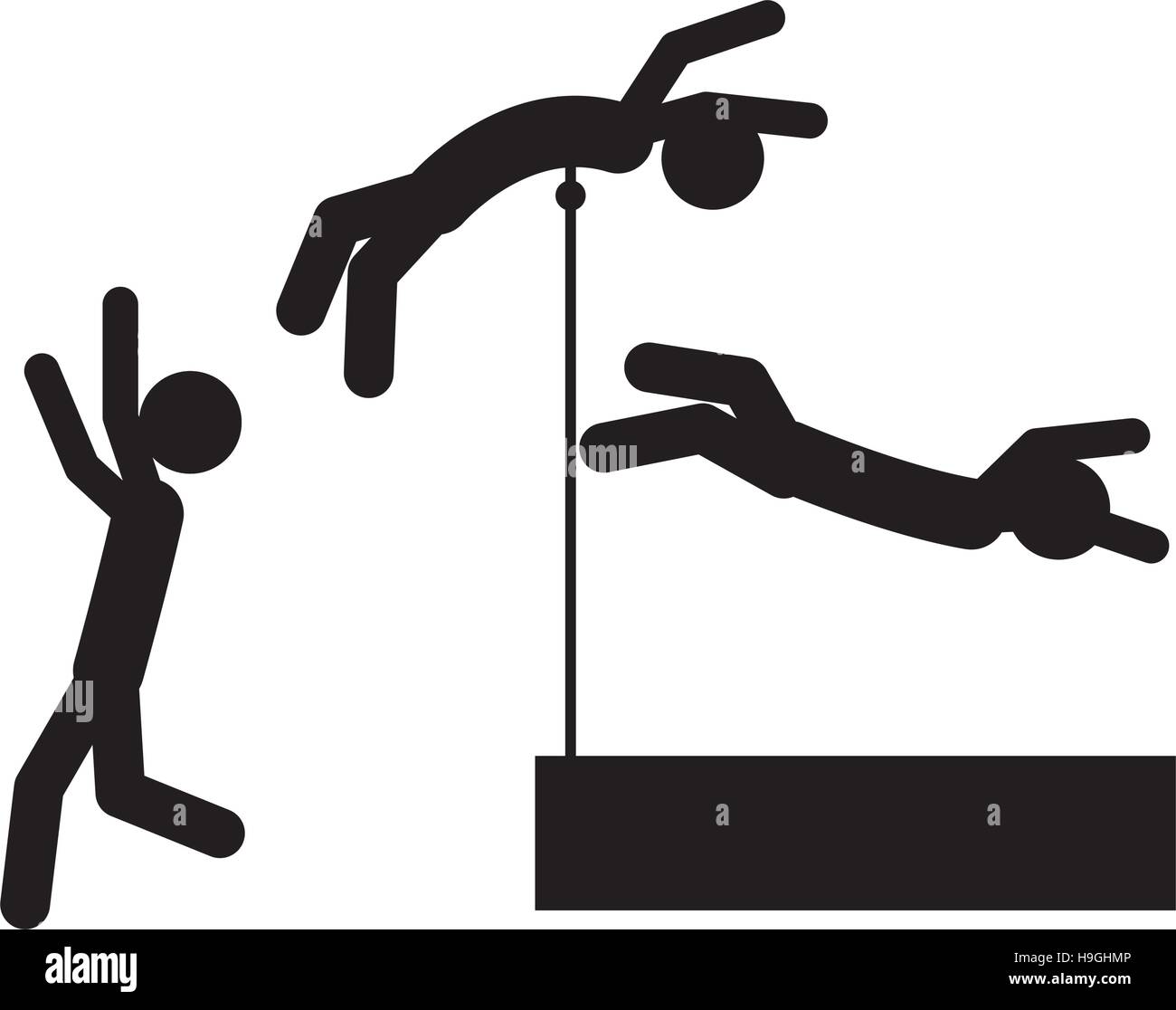 Piktogramm-springen-Symbol. Sport-Hobby-Menschen und menschlichen Thema ...