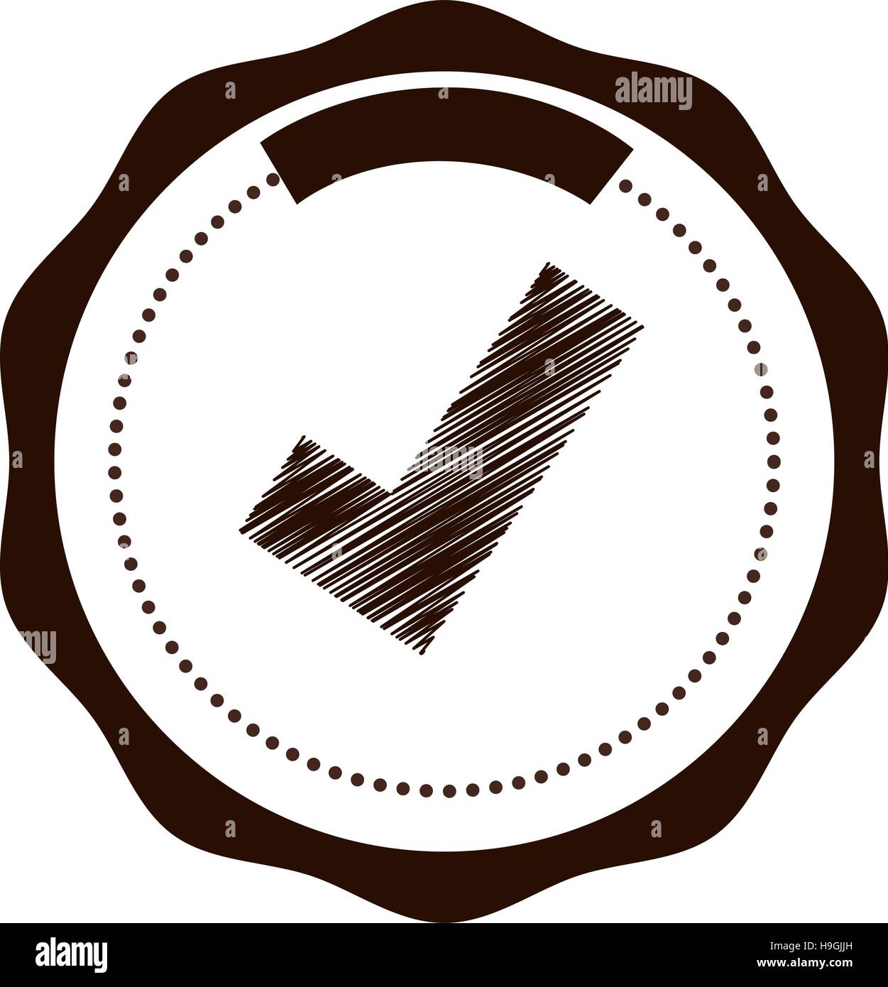 Siegel der Garantie mit Genehmigung symbol Stock-Vektorgrafik - Alamy