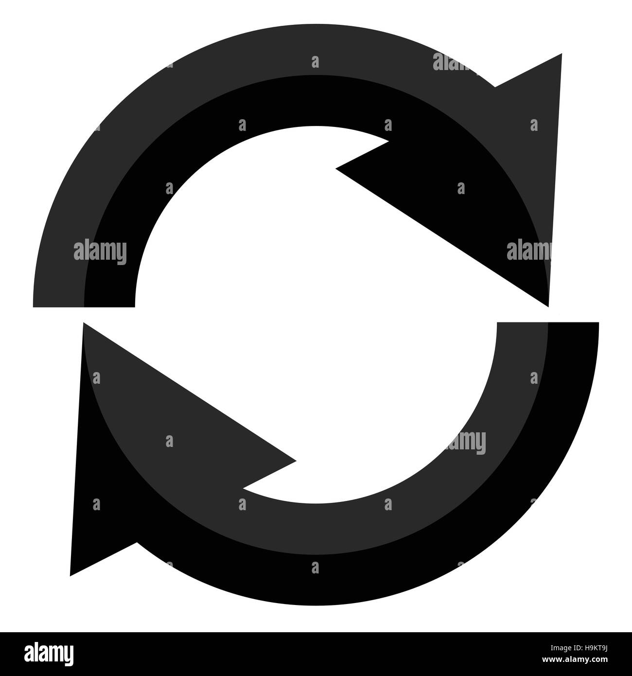 Kreisförmigen Pfeil, Kreis-Pfeil-Symbol. Rotation, neu zu starten ...