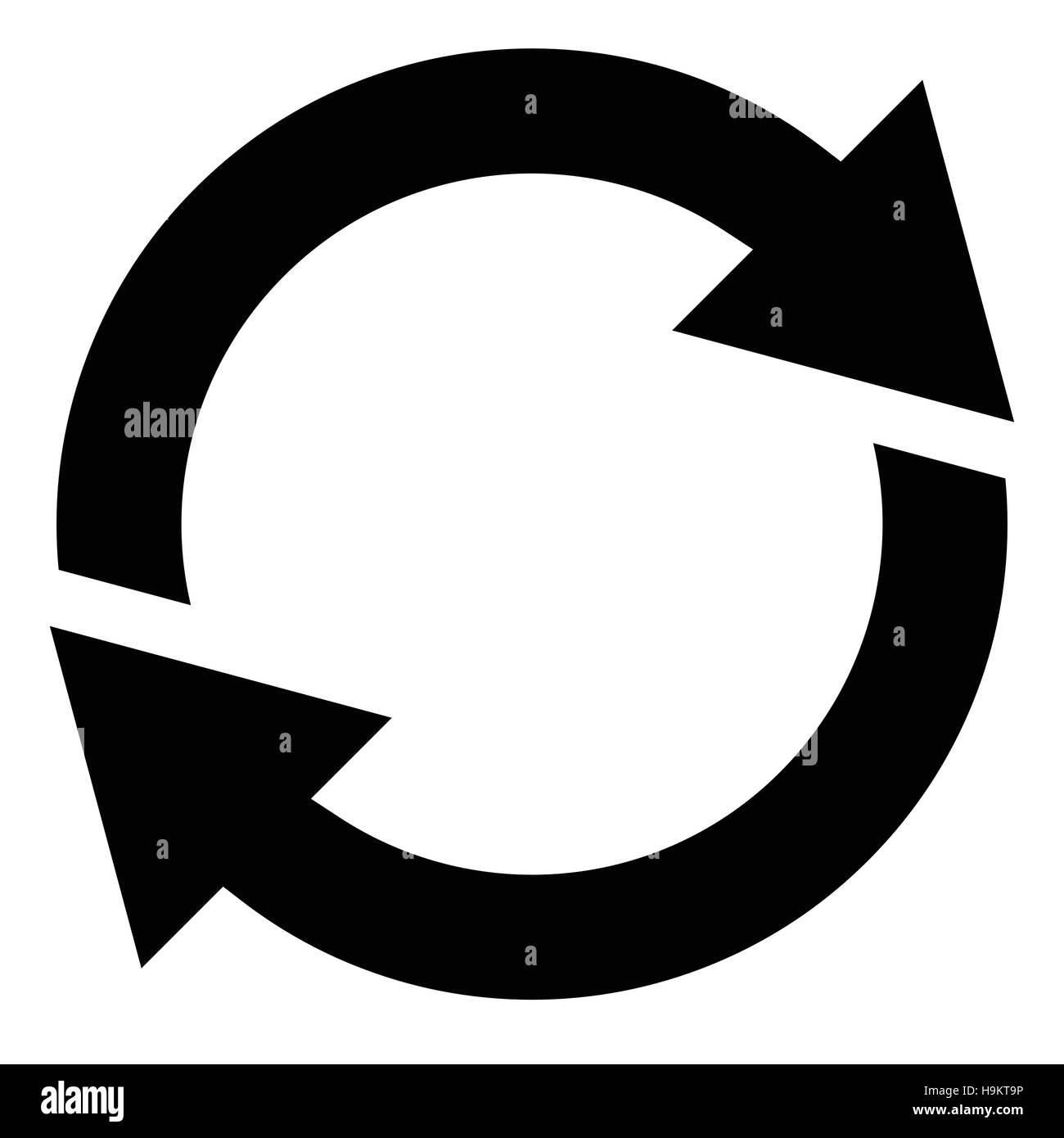Kreisförmigen Pfeil, Kreis-Pfeil-Symbol. Rotation, neu zu starten ...
