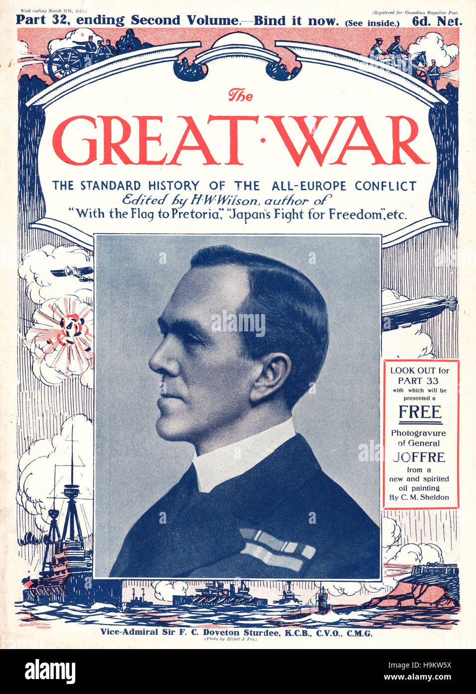 1915 den ersten Weltkrieg Titelseite Admiral der Flotte, Sir Frederick ...