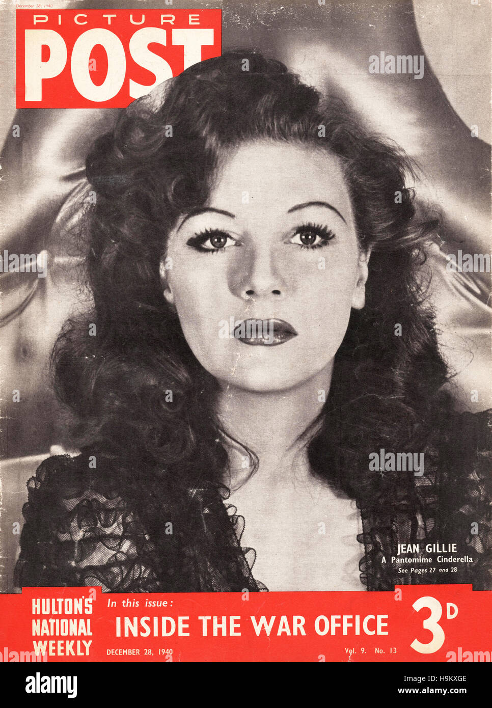 1940 Bild Post Schauspielerin Jean Gillie Stockfotografie - Alamy