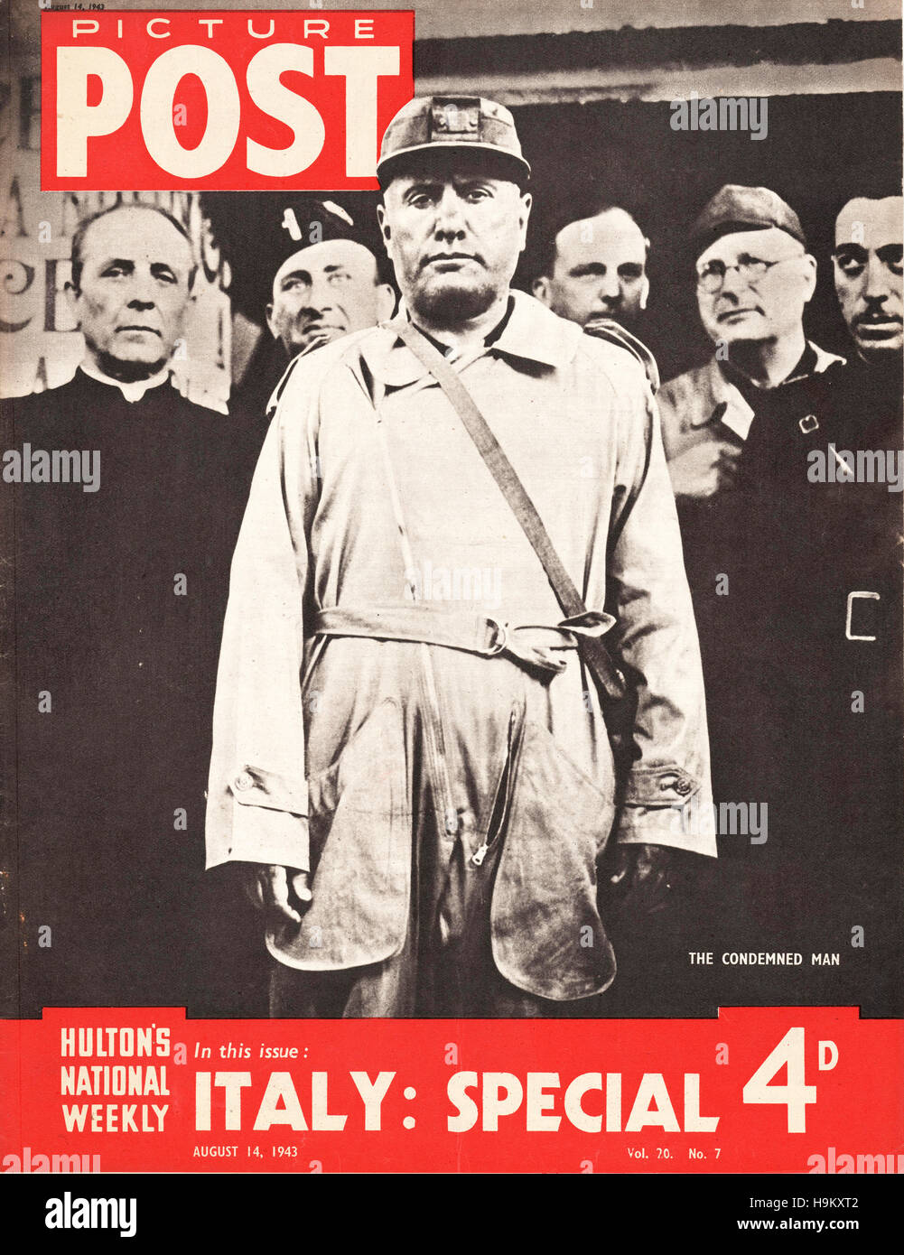 1943 Bild Post Benito Mussolini Stockfotografie - Alamy