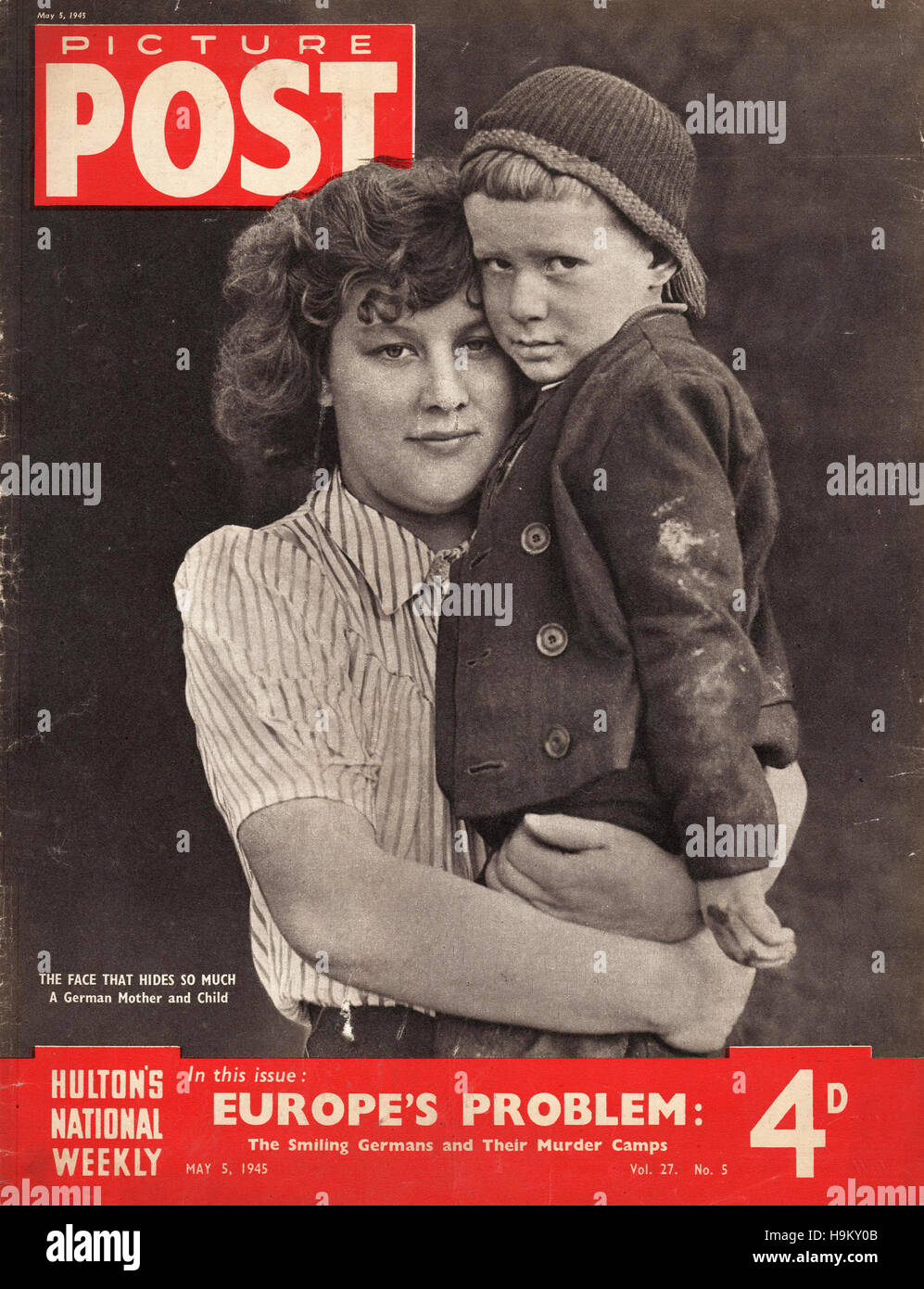 1945-Bild einer deutschen Mutter und Kind Stockfotografie - Alamy