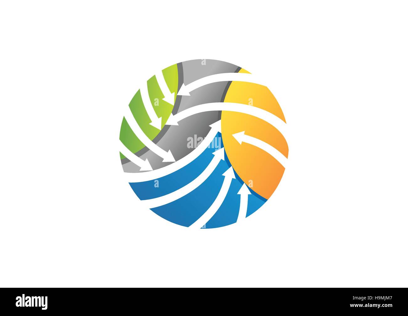 Pfeil-Logo, Pfeile Element Logo, Verbindung Kreis Pfeile Symbol Symbol ...