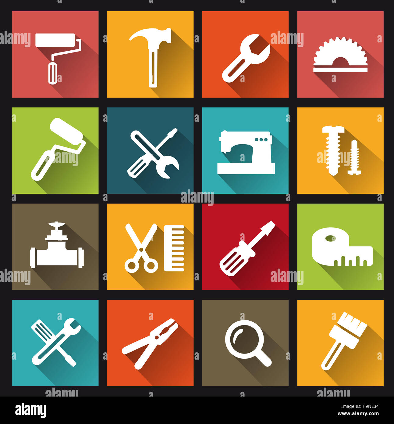 Computer-Icons mit dem Bau der Werkzeuge und Gegenstände zu reparieren ... Computer-Icons mit dem Bau der Werkzeuge und Gegenstände zu reparieren ...