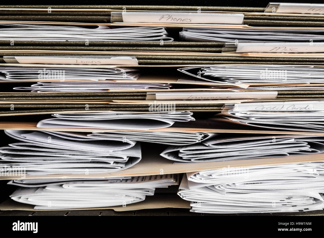 Stack file folders documents -Fotos und -Bildmaterial in hoher ...