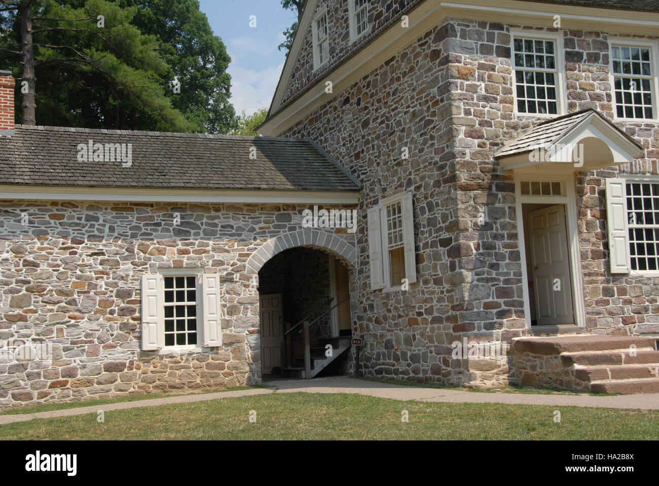 Dieses Bild zeigt das Hauptquartier Washingtons im Valley Forge ...