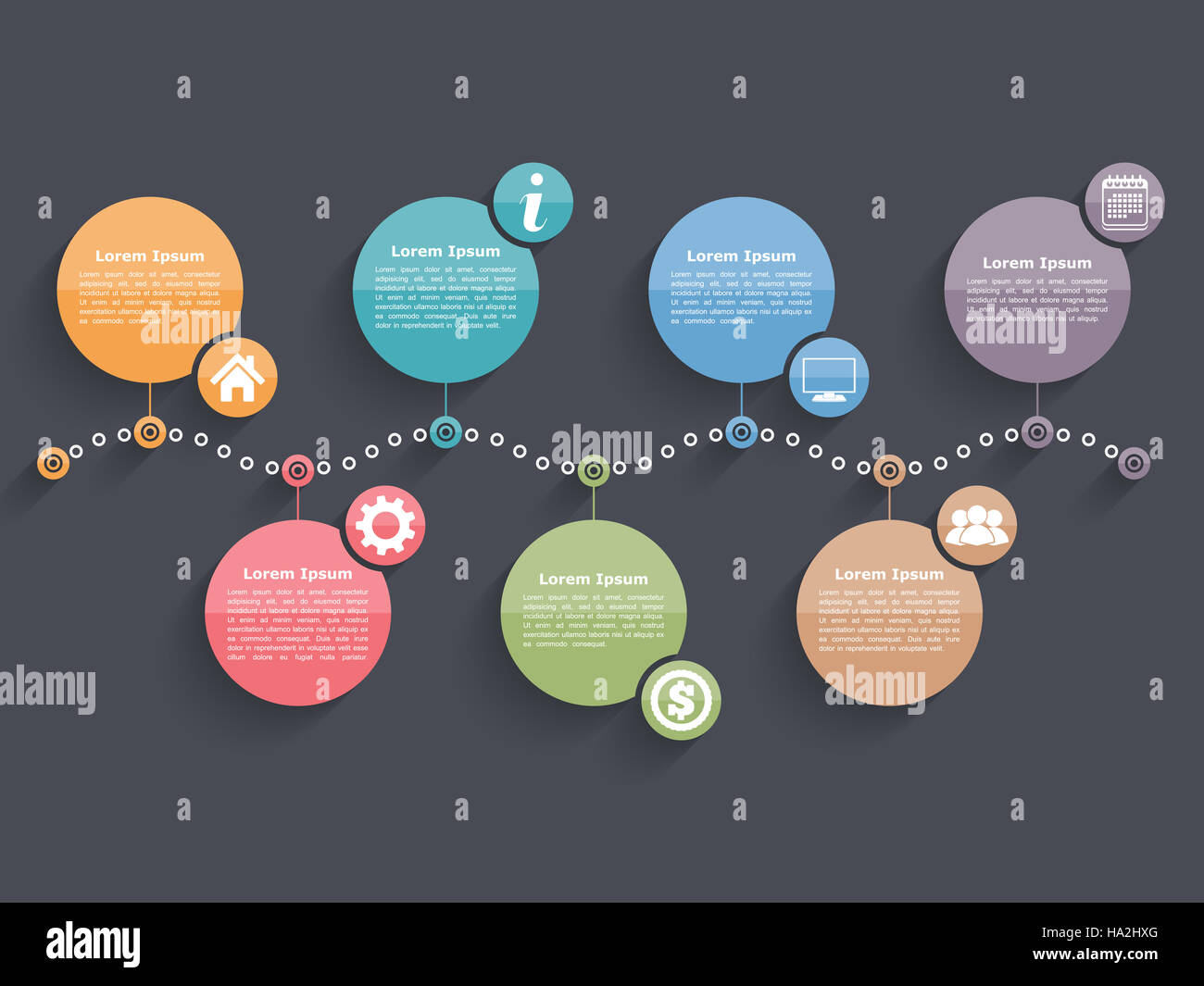 Timeline-Infografiken gestalten, Vorlage, Workflow-Layout, Grafik ...
