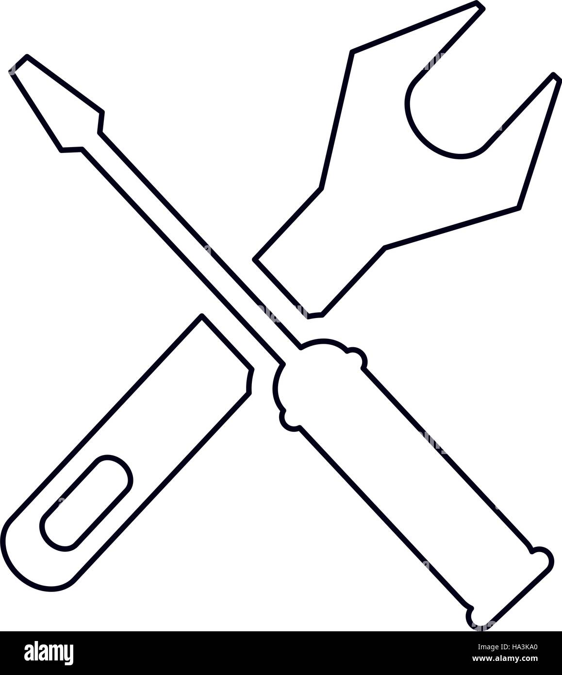 Piktogramm-Support-Reparatur-Tools melden Symbol Stock-Vektorgrafik - Alamy