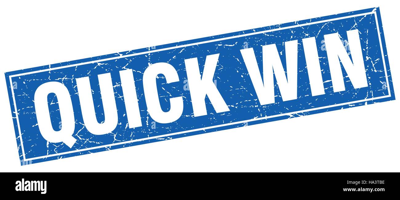 Quick win square stamp -Fotos und -Bildmaterial in hoher Auflösung – Alamy