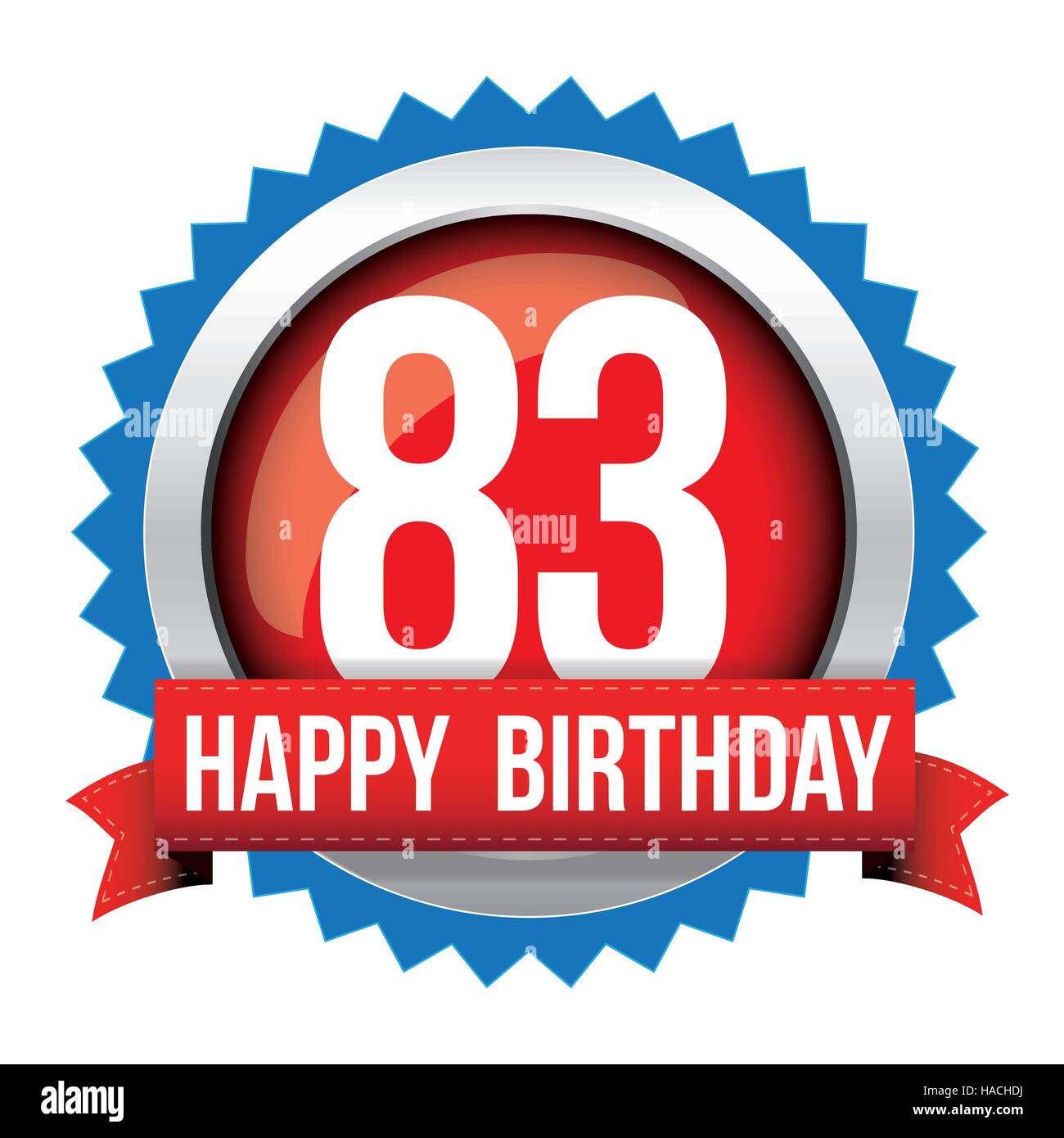 Achtzig Jahre alles Gute zum Geburtstag Abzeichen Band Stock ...