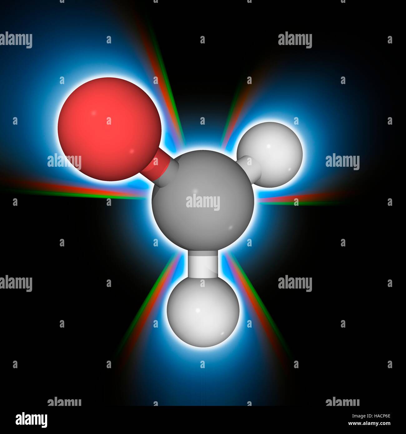 Formaldehyd. Molekulares Modell des organischen Verbindung Formaldehyd ...