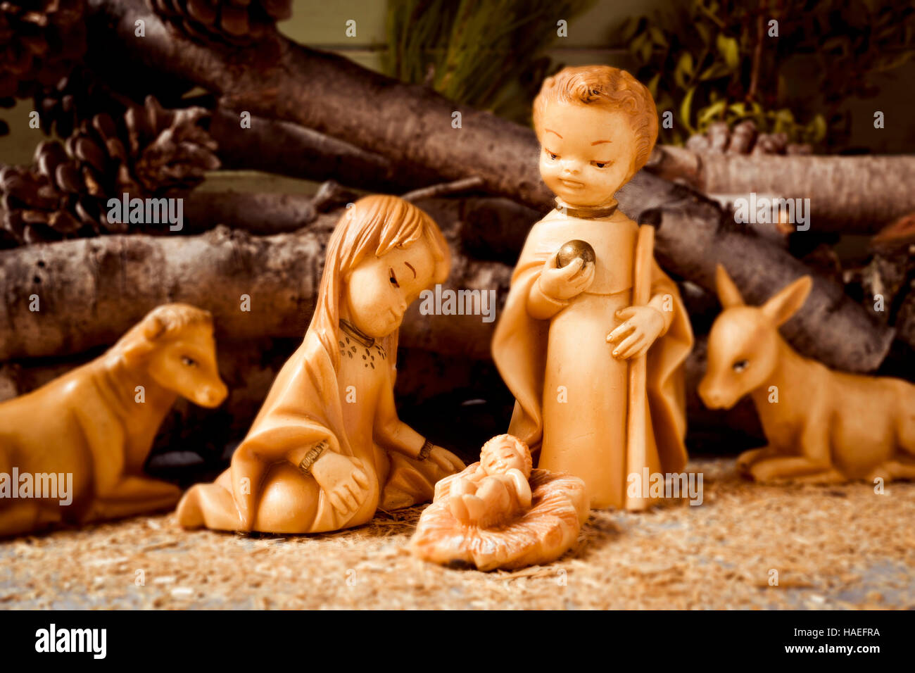 Nativity Donkey Stockfotos und -bilder Kaufen - Alamy