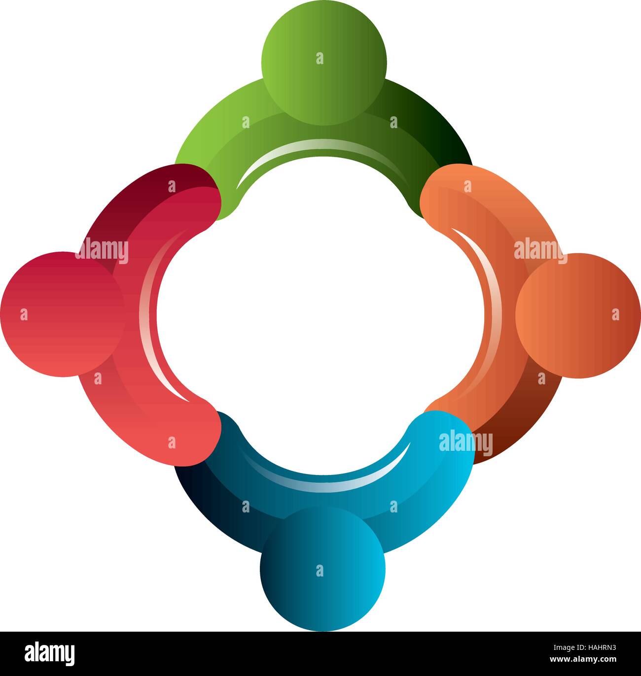 Menschen silhouette Teamarbeit-Symbol-Vektor-Illustration-design Stock ...