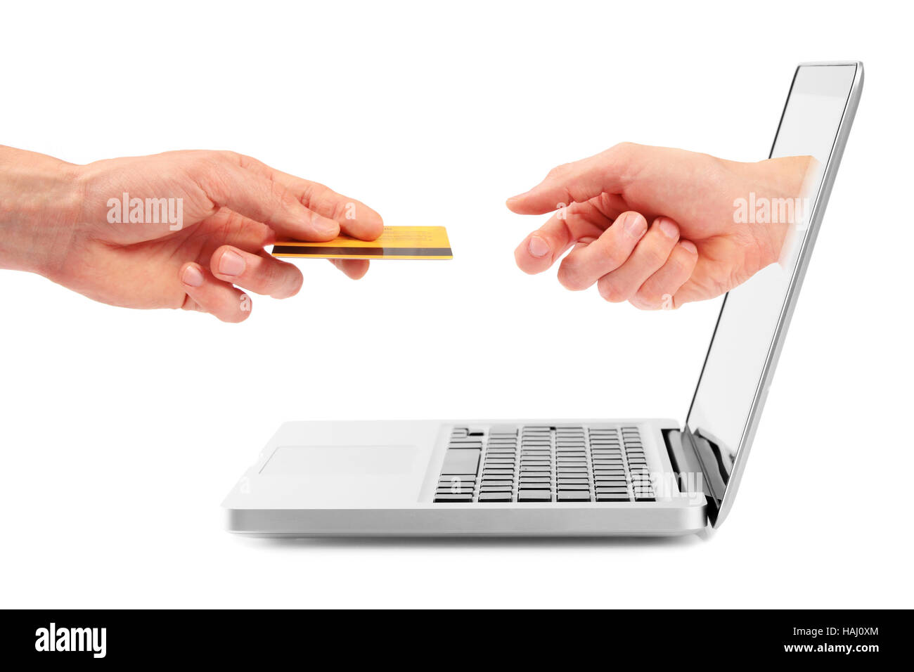 Online payment Ausgeschnittene Stockfotos und -bilder - Alamy