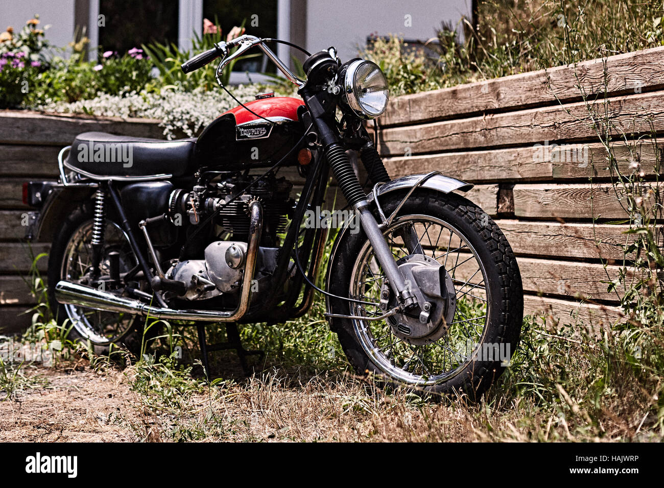 Oldtimer Triumph Motorrad Stockfotografie - Alamy