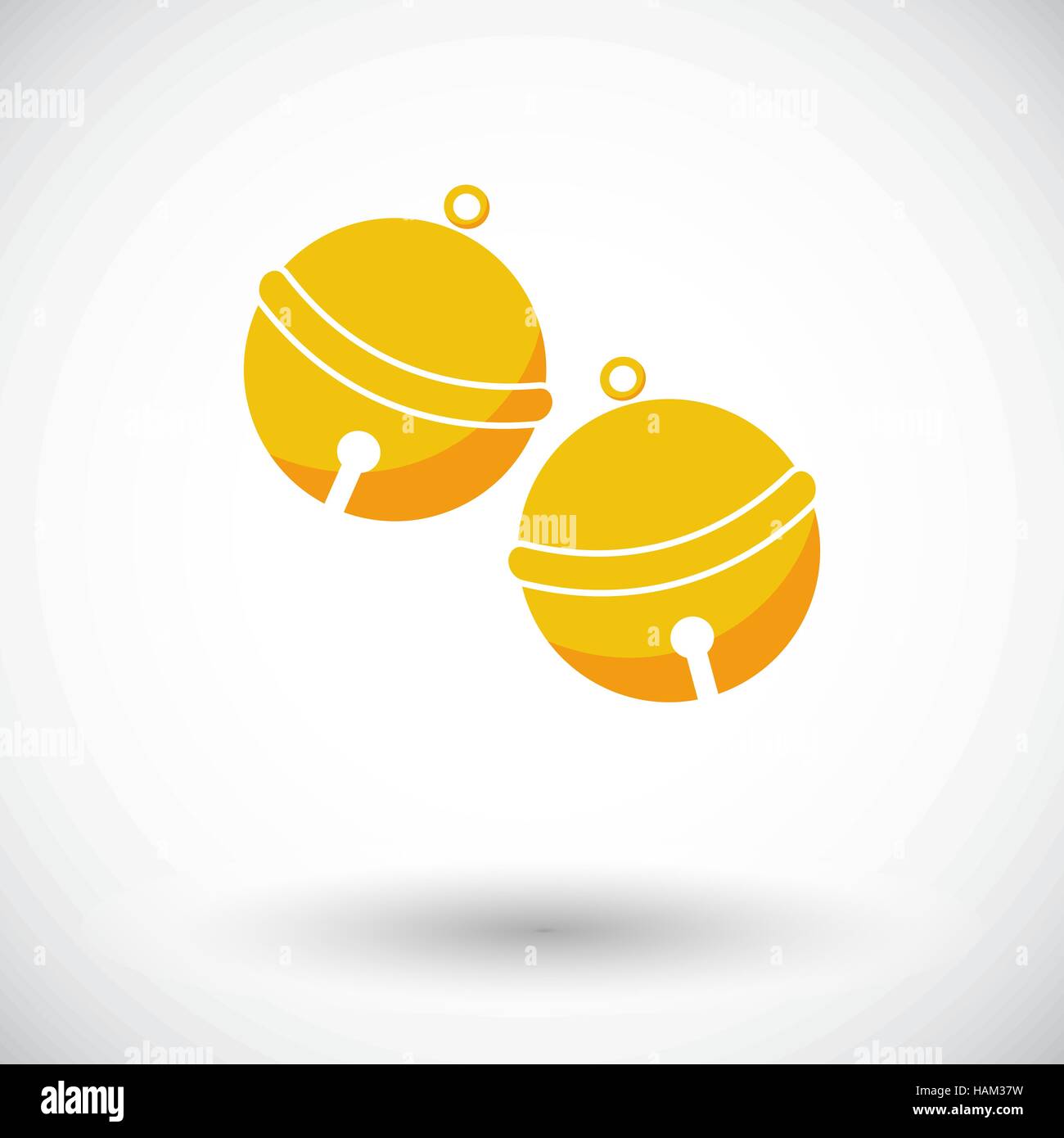 Weihnachten-Glocken-Symbol. Flache Vektor zugehörige Symbol für Web und ...