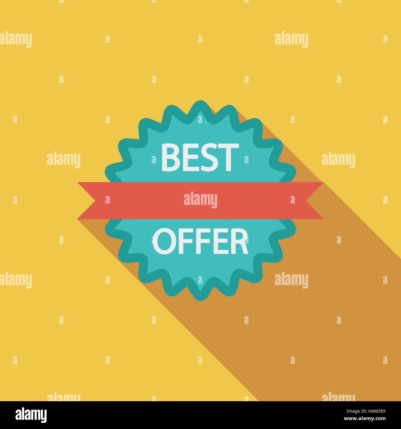 Beste Angebot-Symbol. Flache Vektor zugehörige Symbol mit langen ...