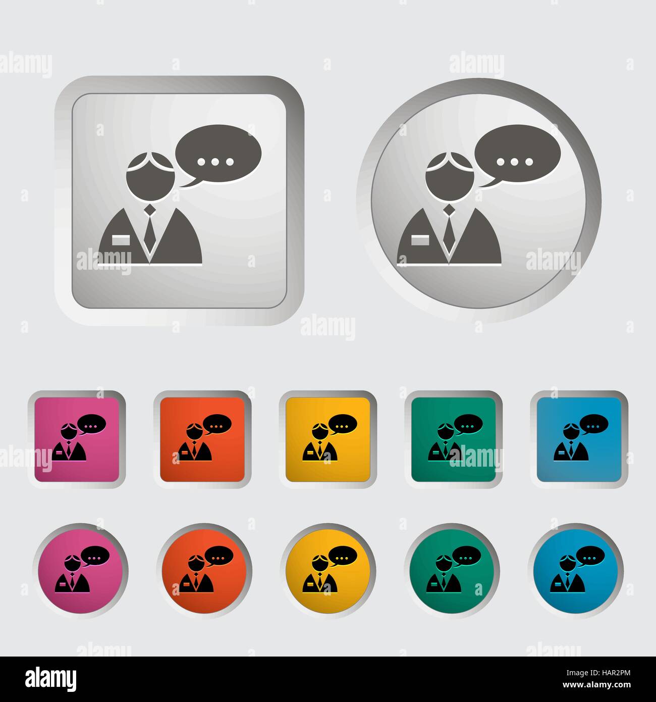 Mann sprechen einzelnes Symbol. Vektor-Illustration Stock-Vektorgrafik ...