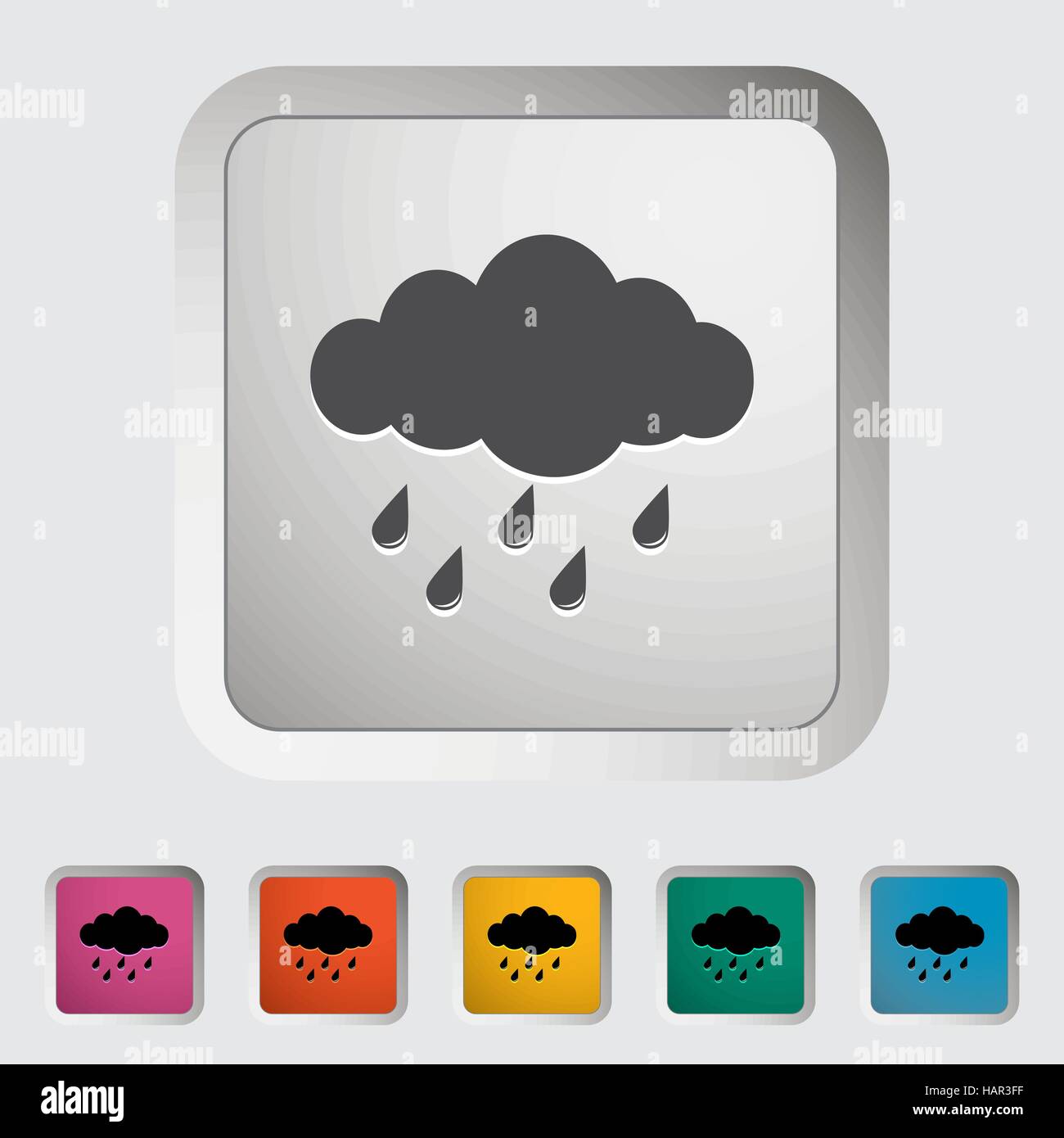 Regen-Symbol. Einzelnes Symbol. Vektor-Illustration Stock-Vektorgrafik ...