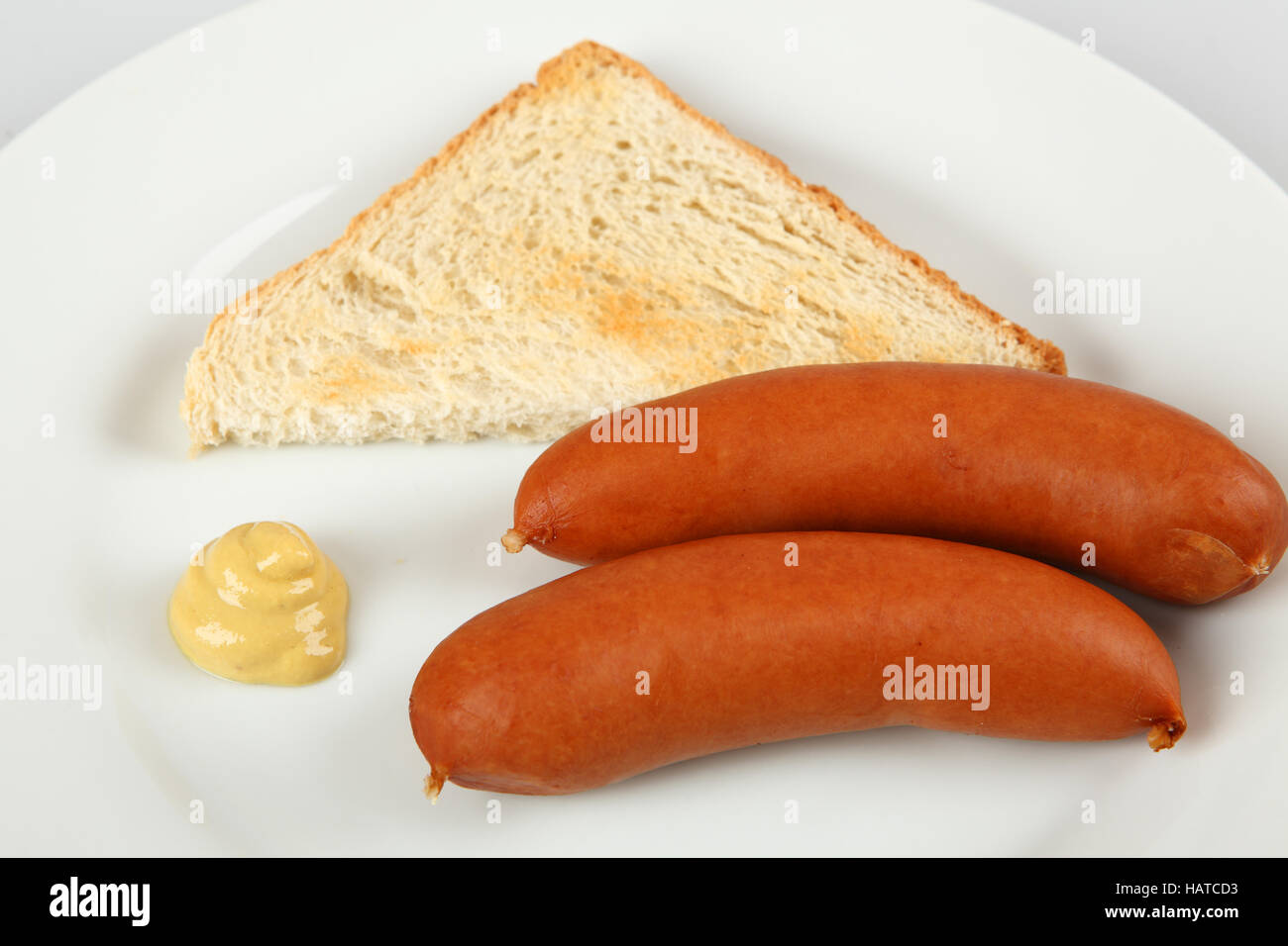 Wurst und Brot Stockfotografie - Alamy