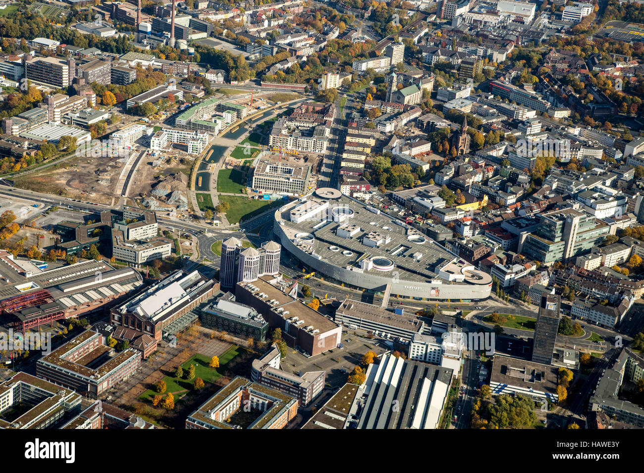 Luftbild Stadt Essen Stockfotografie - Alamy