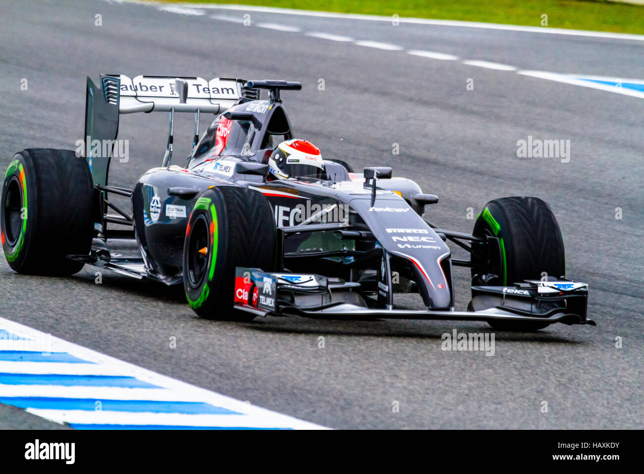 Sauber F1 Team, Adrian Sutil, 2014 Stockfotografie - Alamy