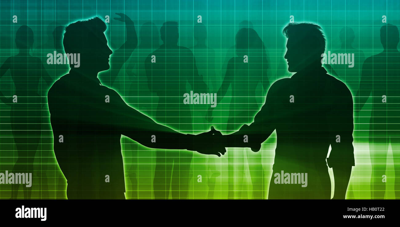 Business Handshake zwischen zwei Unternehmen oder Parteien ...