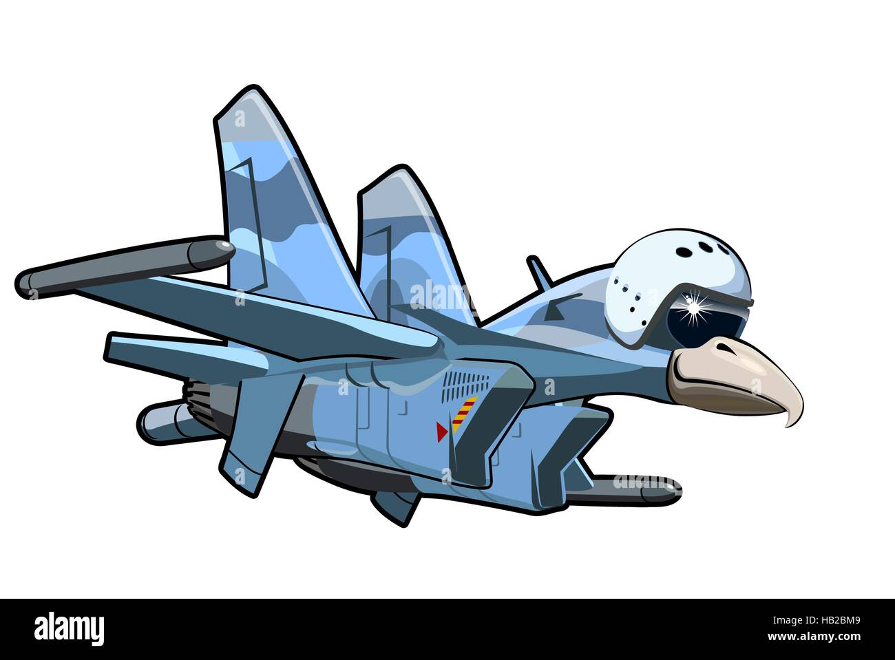 Cartoon illustration funny jet fighter -Fotos und -Bildmaterial in ...