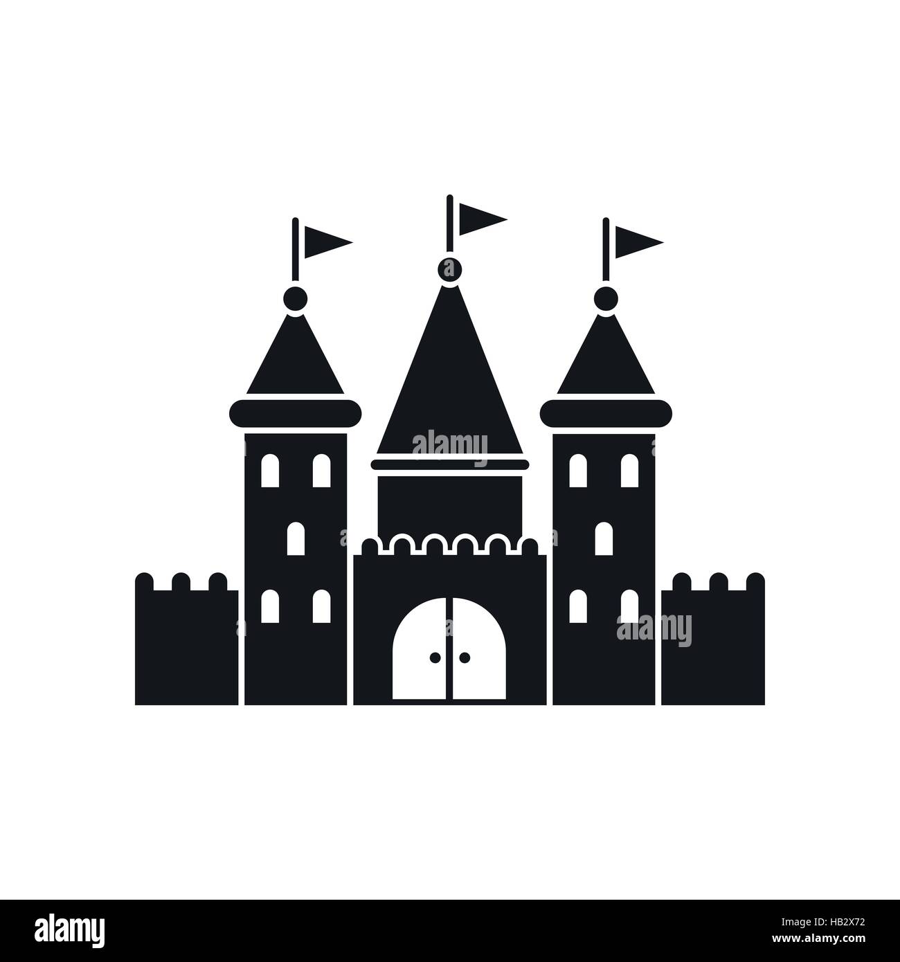 Einfaches Symbol Schloss schwarz Stock-Vektorgrafik - Alamy